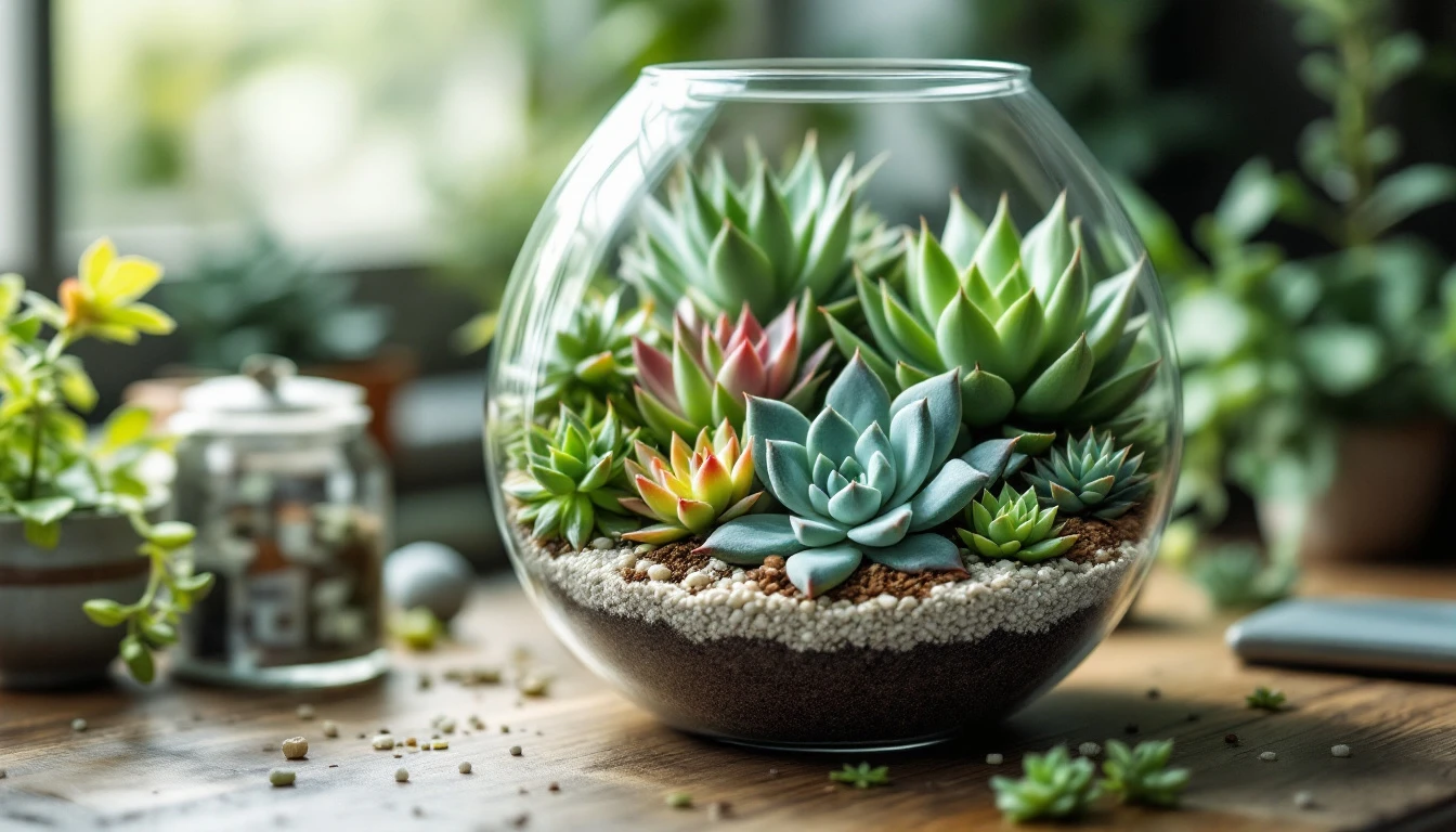 Créer un terrarium de plantes grasses facilement